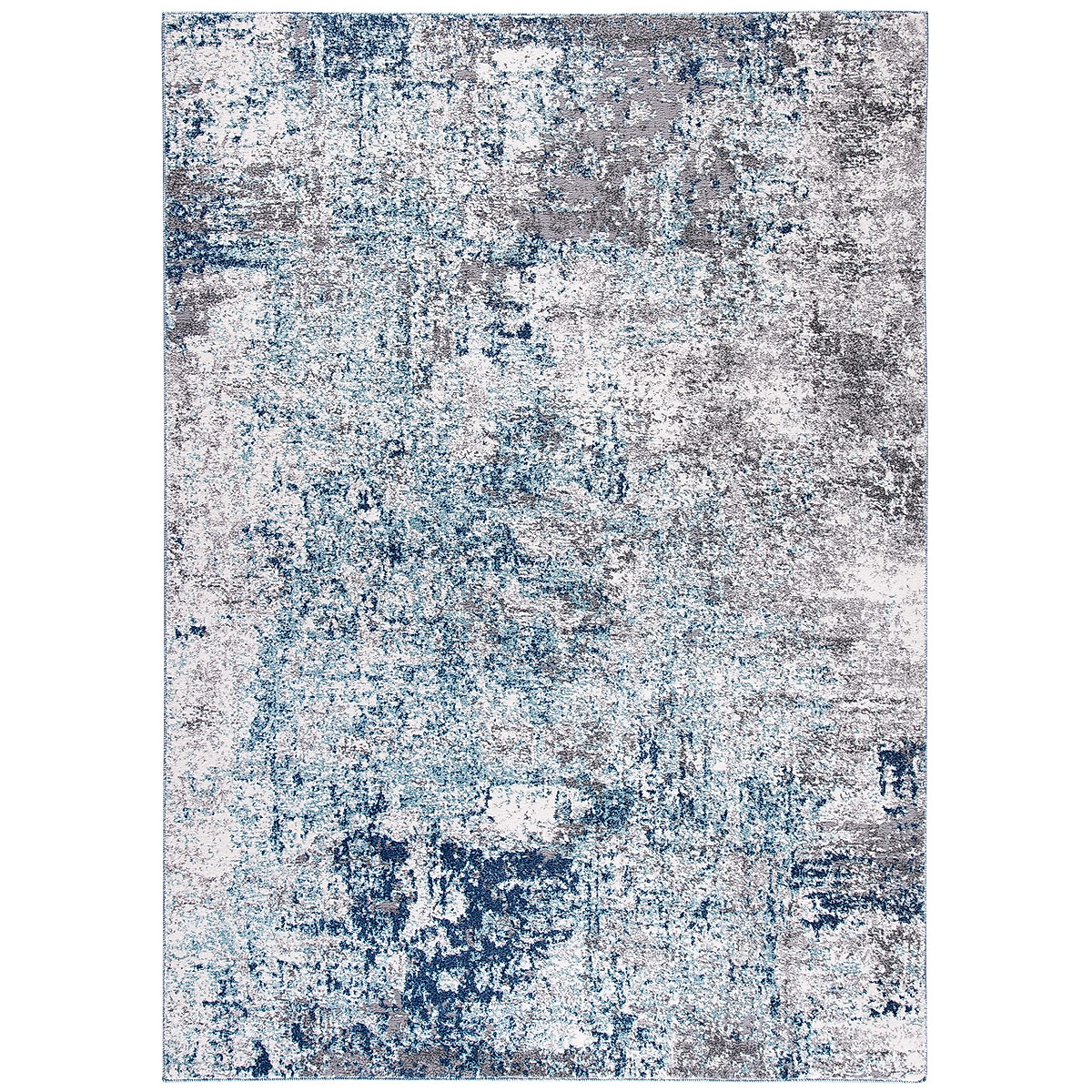 SAFAVIEH Aston Collection Area Rug - 10' x 14', Light Blue & Grey, Modern Abstract Design, Non-Shedding & Easy Care, Ideal for High Traffic Areas in Living Room, Bedroom (ASN705M)