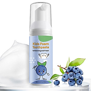 Foam Toothpaste Kids, Toddler Toothpaste with Low Fluoride, Foaming Toothpaste Kids and Mouthwash for Dental Care for Children 3+