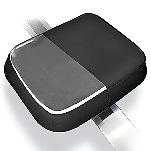 Rowing Machine Seat Cushion - 100% Gel Padded Rower Seat Cushion for Hydrow, Concept 2 Rowing Machine and Other Row Machines - Rower Accessories and Seat Pad (Black)