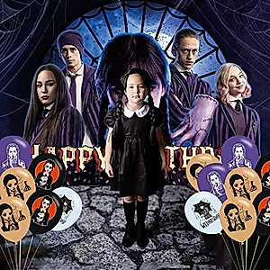 Wednesday Addams Party Banner,Wednesday Addams Backdrop 7x5 Wednesday Addams Background Addams Themed Backdrops for Party Supplies Addams Background Birthday