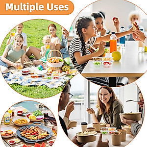 tiaotyu 20 Pack Leak-Proof Dual Compartment Containers with Lids, Disposable Sauce Cups for Dips, Condiments, Snacks, Salads – Ideal for Catering, Parties & Takeout