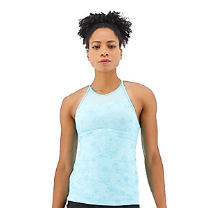TYR Women's Standard Tessa Tankini Top for Swimming, Yoga, Fitness, and Workout, Teal, Large