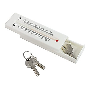 WYZworks - Thermometer Hide a Key Holder House Car Stash Temperature – Ideal for Indoor and Outdoor Purposes - Temperature and Humidity Meter with Celsius/Fahrenheit (℃/℉) – Hidden Key Holder