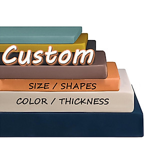 Custom Waterproof Bench Cushion, Custom Window Seat Cushions Indoor, for Indoor/Outdoor Window Seat/Furniture/Chair, Custom Size/Colors/Shape, Durable High-Density Resilience Sponge Outdoor Cushions