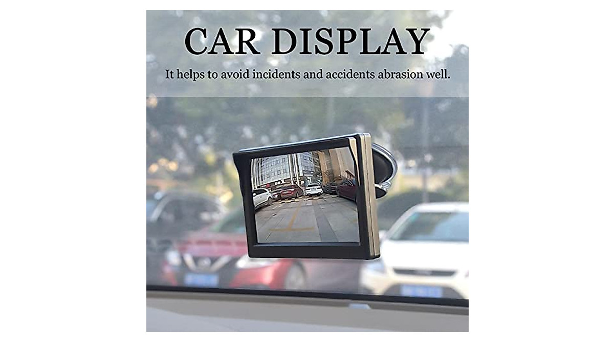 4.3 Inch Car Monitor with 16:9 TFT LCD Screen - Reverse & Video Input
