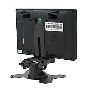 LED Screen TFT, 7in TFT LED Monitor VGA AV DC HD Multimedia Interface Color Screen with Dual Speakers Remote Control 100‑240V(US Plug)