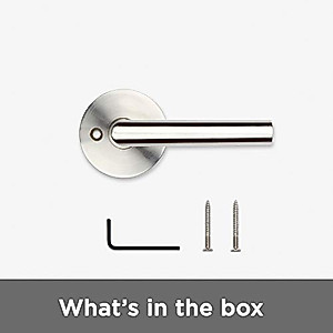 Kwikset 91570-030 Milan Single Dummy Door Handle Lever with Modern Contemporary Slim Round Design for Pantry or for Half-Dummy Application in Iron Black