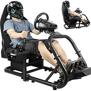 Dardoo G29 Advanced Racing Simulator Cockpit with Ergonomic Seat Fit for Logitech/Thrustmaster/Fanatec/PS5 G920 G923 T300RS T500RS TX,Adjustable Steering Wheel Stand,No Wheel,Pedal and Handbrake