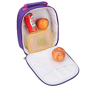 yodo Kids Insulated Lunch Tote Bag with Name Tag for Girls, Butterfly