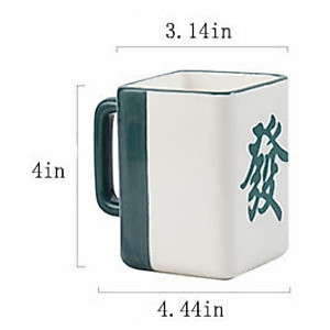 LmlJoo Mahjong coffee cup（400ml） Mahjong Gifts for Women and Men, Funny Gifts for Mahjong Lovers (Red)