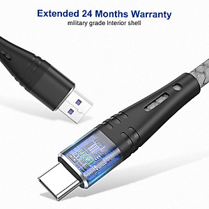 USB C to USB A Cable,Extra Long 3 Pack 10 ft Type C 3A Fast Charger Cord for iPhone 16/15 pro max,Samsung Galaxy S22 S21 S20 S10 S9 S10E, Note 20 10 9 8, Moto G7 G8,LG K51& More (Grey)