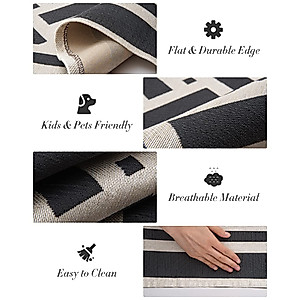 tchdio Weave Outdoor Patio Rug 5x8 Area Rug, Classic Outdoor Area Rug, Easy Cleaning, High Traffic, Non Shedding Indoor Outdoor Rugs