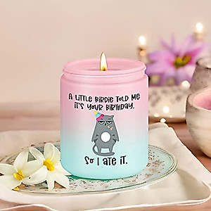 GSPY Scented Candle - Birthday Gifts, Cat Birthday Gifts for Women, Men, Mom, Dad, Best Friend, Daughter, Niece, Sister, Son - 30th 40th 50th 60th 70th 80th Birthday Candle Gifts for Cat Lovers