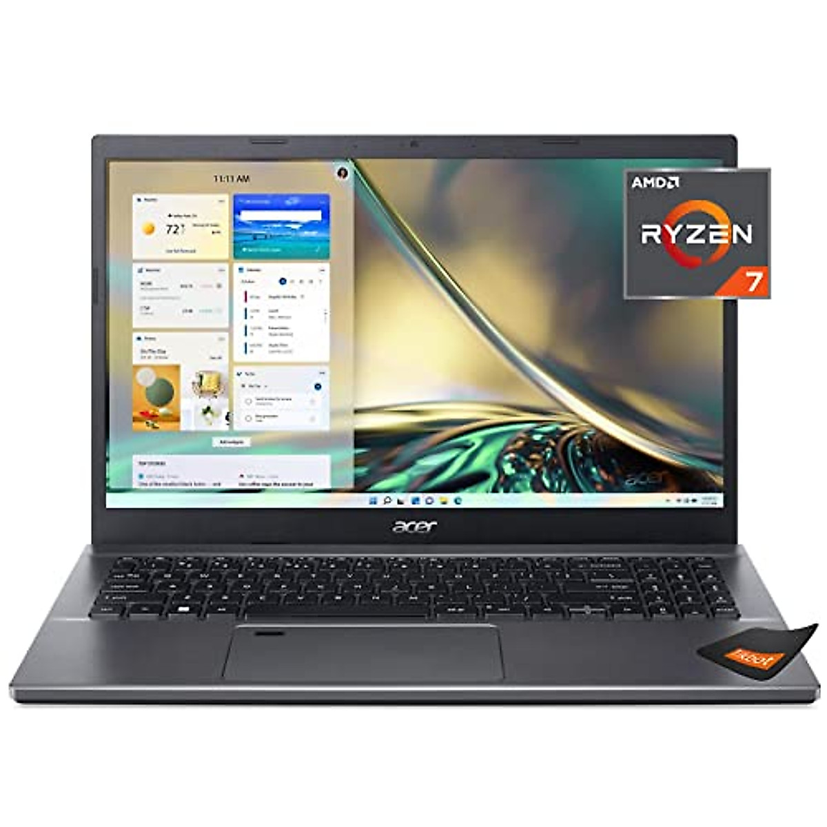 Acer Aspire 5 15.6" Slim Laptop 8 Cores AMD Ryzen 7 5825U AMD Radeon Graphics Backlit Keyboard Windows 11 Home 64-bit W/Mousepad (40GB RAM | 2TB SSD)