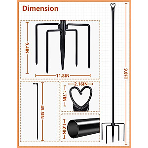 LOPANNY String Light Poles - 9.8FT Light Poles for Outside String Lights Hanging - Backyard, Garden, Patio, Deck Lighting Stand for Parties, Wedding, 1 Pack