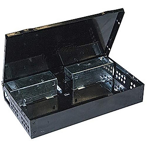 JT Eaton 420-BK Repeater Low Profile Multi Catch Mouse Trap with Solid Steel Lid, Black Powder Coat Finish, 10-1/4" Length x 6-1/4" Width x 2-7/8" Height (Case of 12)