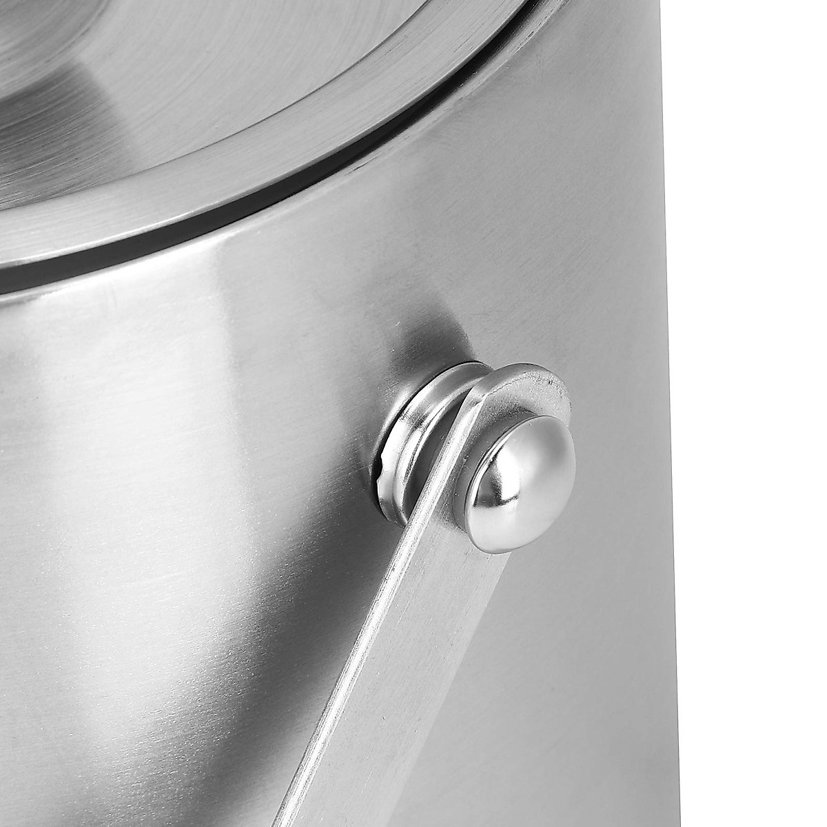 Ice Buckets for Parties, 2L Stainless Steel Ice Bucket with Lid, Double Layer Insulation, Portable Insulated Ice Bucket with Lid, Bar Supplies, Ice Cooler for Party