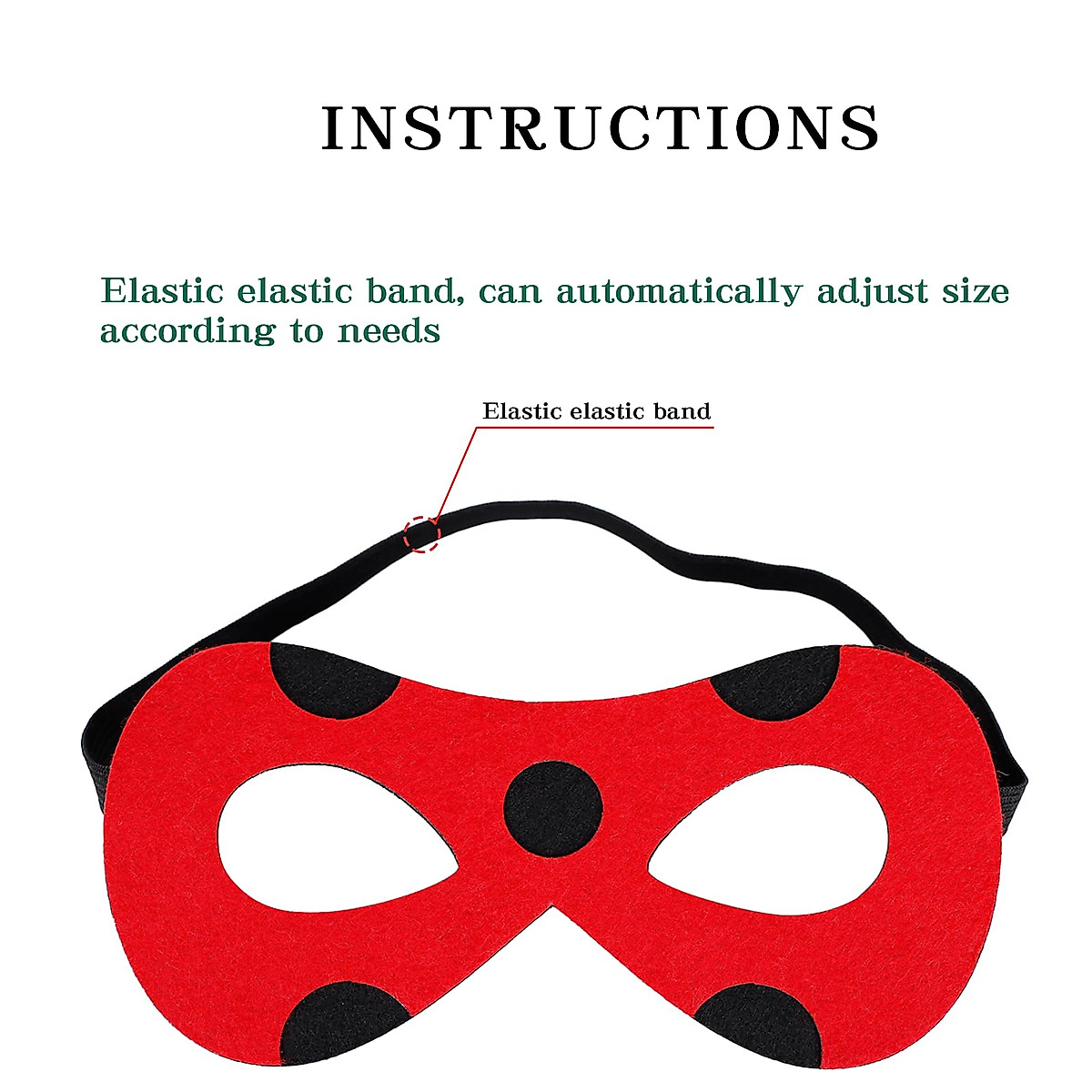 Askuang Costume Set Including Mask+Clip on Earring for Ladybug Cosplay Halloween Party