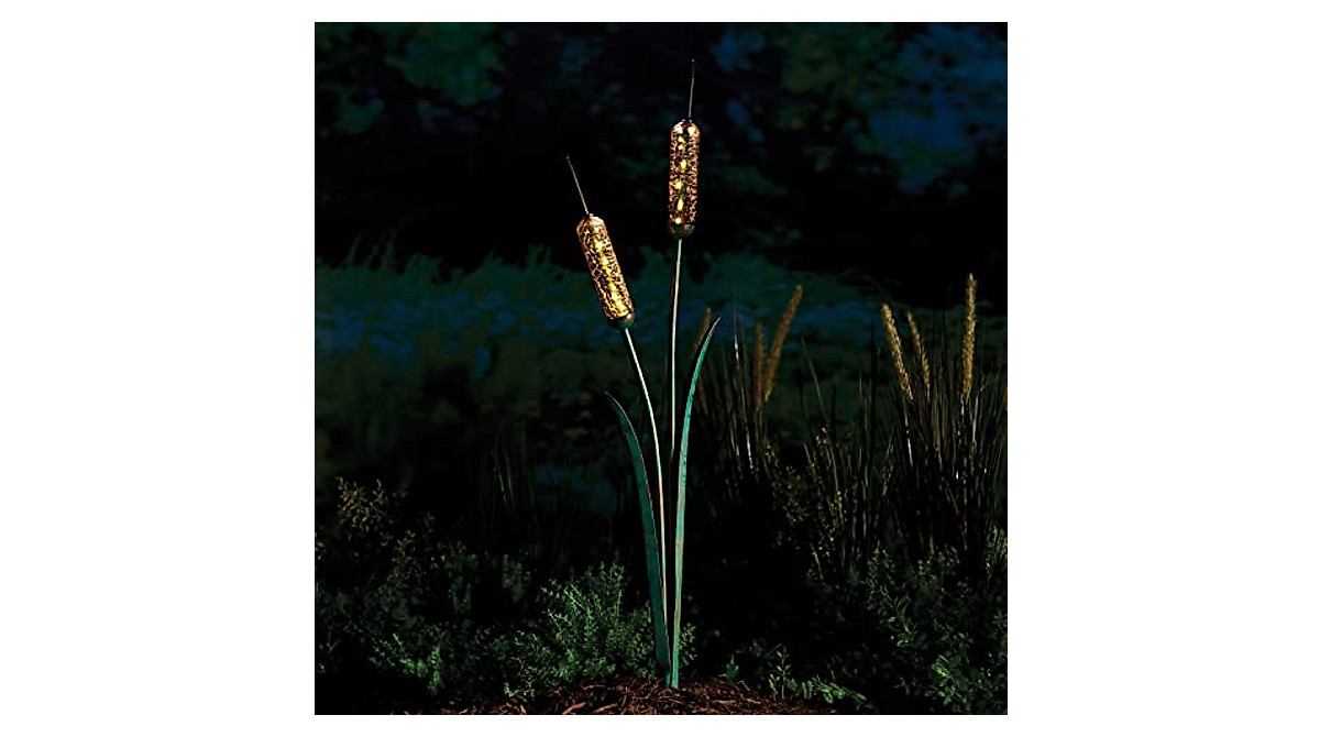 Cattail Solar Garden Stake Light - 35" Decorative Accents