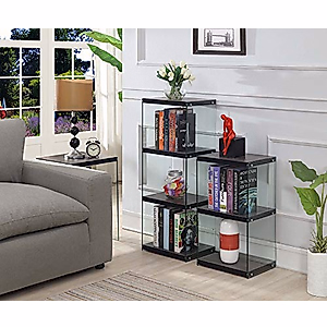 Convenience Concepts SoHo 3 Tier Tower Bookcase, Weathered Gray