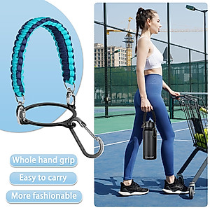 32 oz Insulated Water Bottle with Paracord Handles & Strap, 2 Lids(Straw Lid&Spout Lid), Stainless Steel Reusable Wide Mouth Metal Water Bottle With Straw, Double Walled, Thermo Mug(Dark Night)