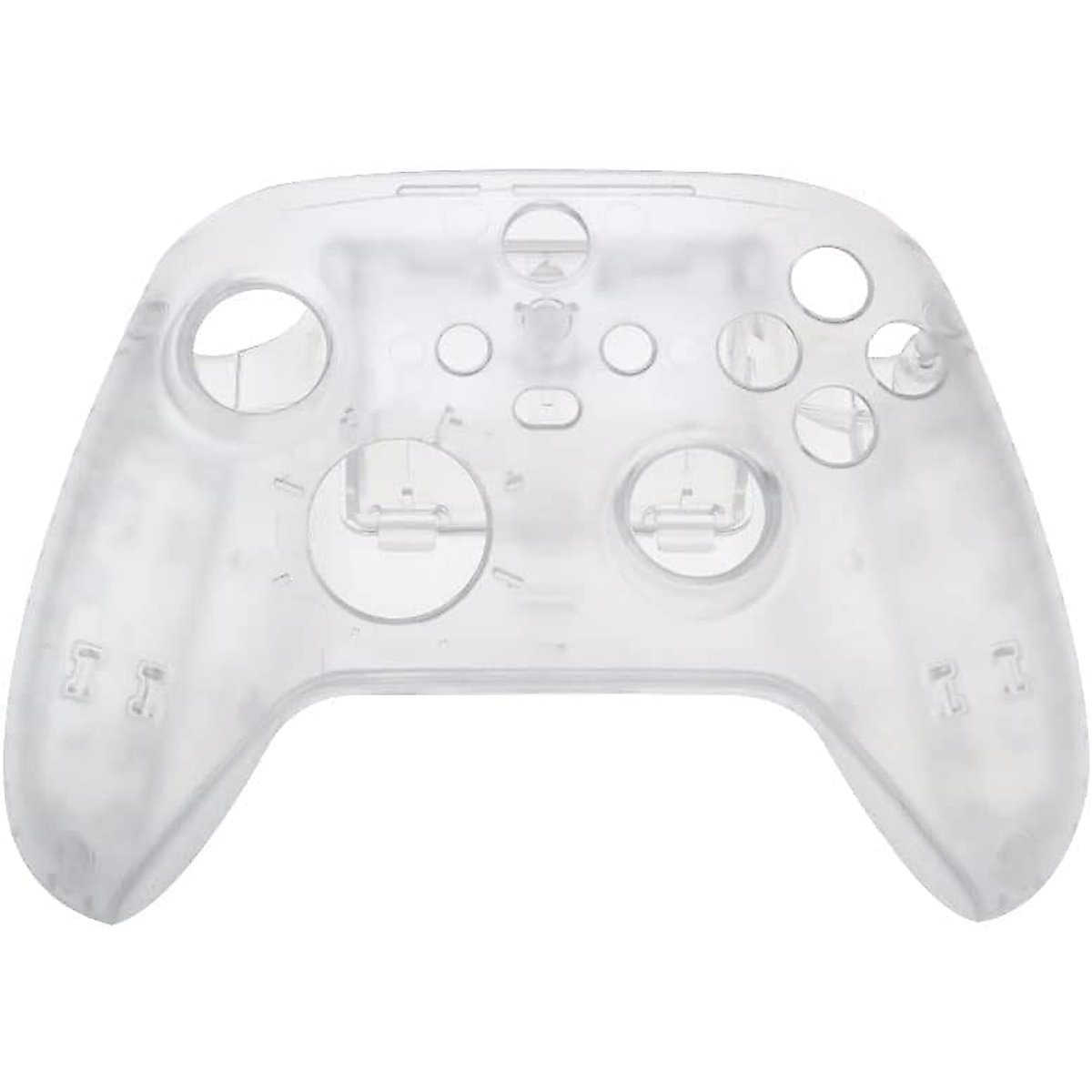 Front Faceplate Cover + Back Housing Shell Case with Full Buttons Tools for Xbox Series X S Controller Housing Shell Replacement (Clear)