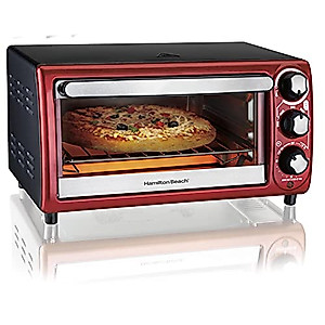 Hamilton Beach 4-Slice Toaster Oven, Red