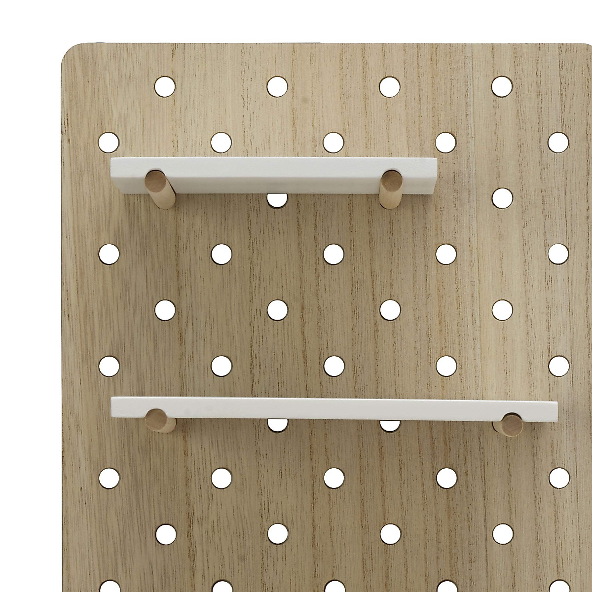 Melannco MDF Shelf Pegboard, 20x10-Inch, White