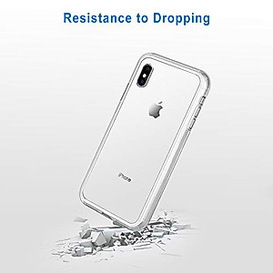 JETech Case for iPhone Xs Max 6.5-Inch, Non-Yellowing Shockproof Phone Bumper Cover, Anti-Scratch Clear Back (Clear)