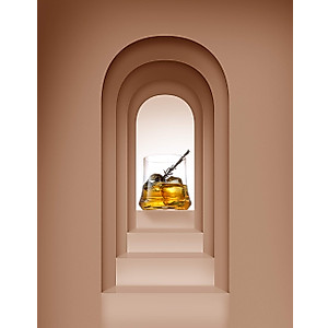 JoyJolt Deluxe Whiskey Glasses – Cosmos Collection 12.5Oz Whiskey Glass Set of 2 – Old Fashioned Whiskey Glasses – Premium Quality Crystal – Elegant Modern Design – Ideal for Home, Bar