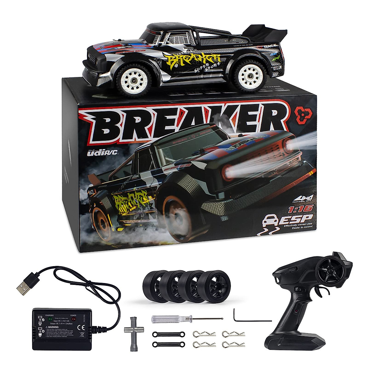 Cheerwing 1:16 Remote Control Car 2.4G 4WD RC Drift Car 40KM/H High Speed Brushless Fast Truck for Kids and Adults