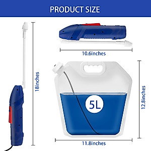 Battery Power Sprayer Operated Versatile Multi-Purpose Foldable Sprayer with 1.35 Gallon Bags for Gardening,Lawn and Disinfecting