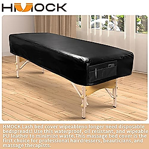 HMOCK Massage Table Cover for Massage Bed Cover Leather, Massage Table Sheets Sets,Lash Bed Cover, Massage Table Pad, Massage Table Accessories, Spa Bed Cover, Massage Sheets Sets, Massage Bed Sheets