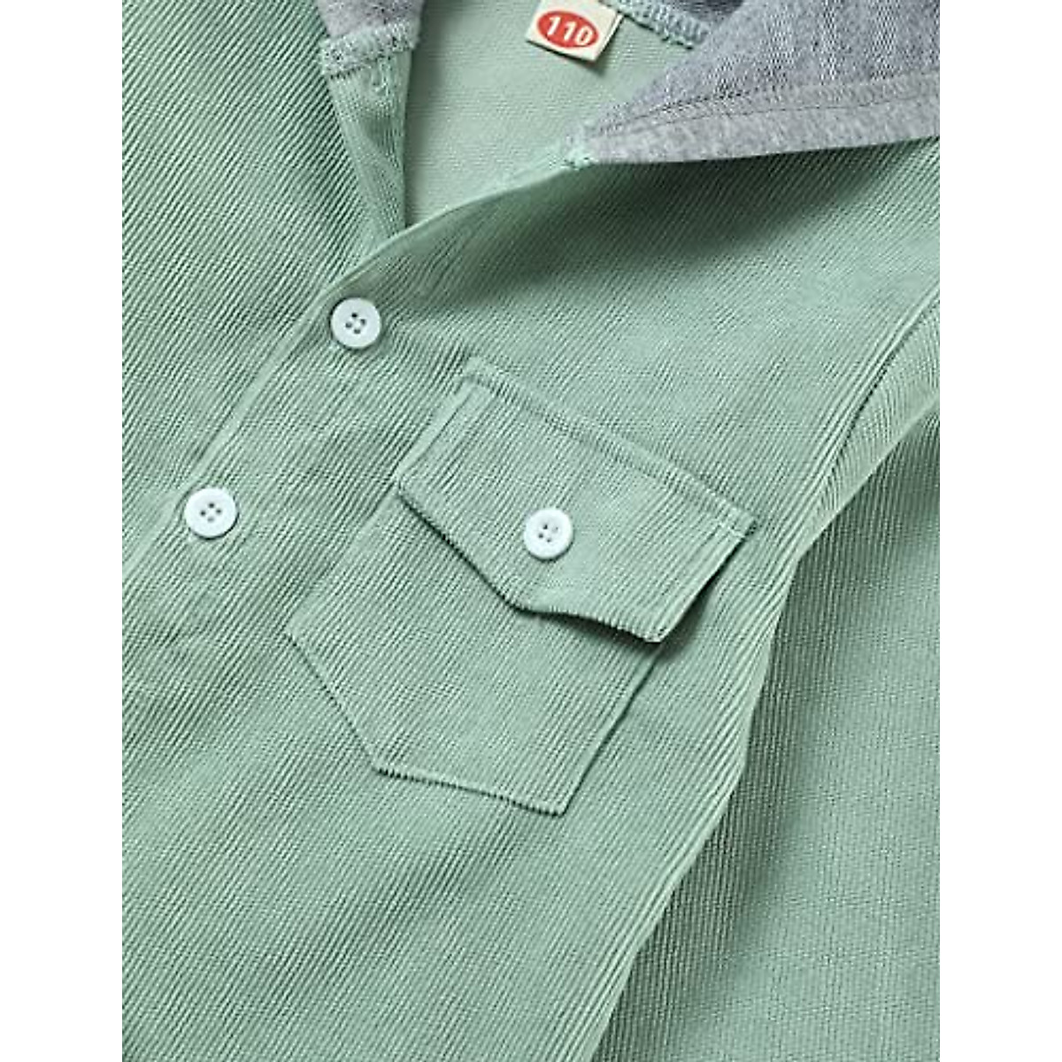 bilison Kids Toddler Boy Clothes Long Sleeve Corduroy Lapel Button Down Shirt Top Little Boys Shirts Light Green