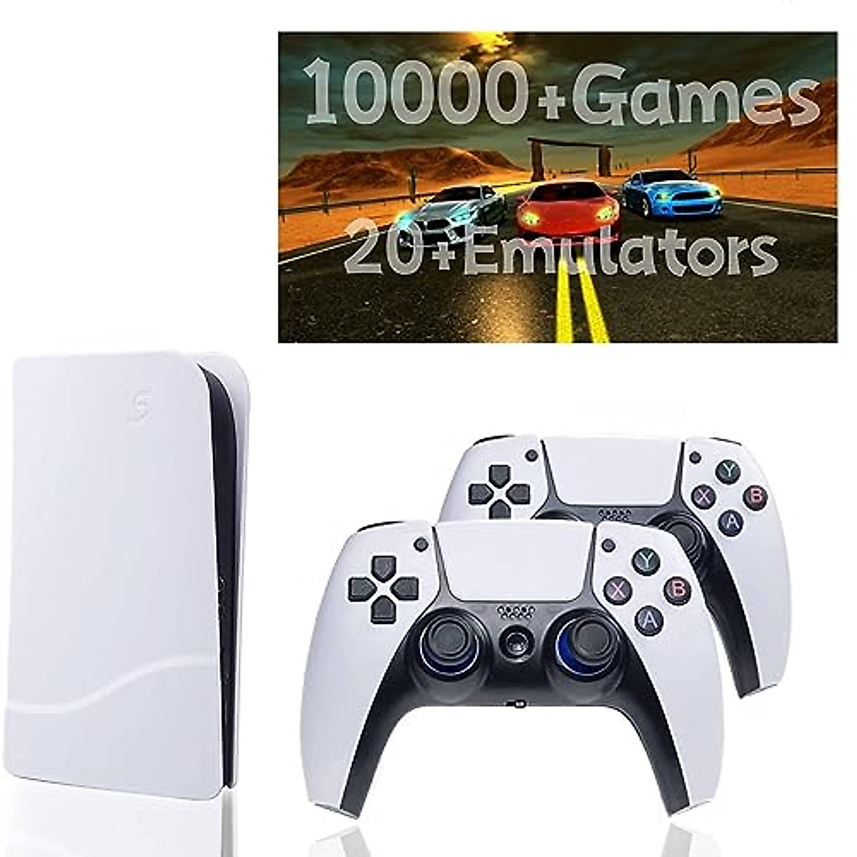 Wireless Retro Game Console Nostalgia Plug and Play Video Game Console 4k,40+ Emulators Console,128GB Built in 40000+ Video Games,2.4G Wireless Controllers