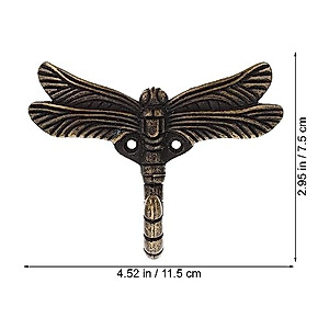 ABOOFAN Dragonfly Clothes Hook Decorative Hooks for Hanging Things Bathroom Towel Hooks for Wall Dragonfly Shape Hook Wall Hook for Kitchen Decorative Wall Hook Wall Hanging Hooks Key Hook