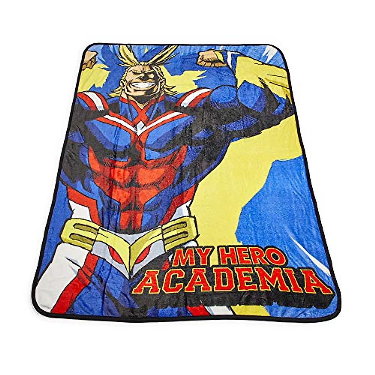 JUST FUNKY My Hero Academia All Might Large Fleece Throw Blanket | Official My Hero Academia Collectible Decorative Throw Blanket | 60 x 45 Inches