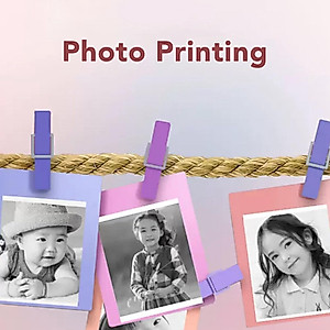 Mini Thermal Printer, Sticker Printer Connection Portable 200dpi Resolution Lightweight for Students (Pink)