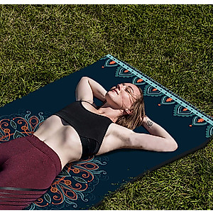nuveti Suede TPE Yoga Mat High Density Non Slip Yoga Mats with Carrying Bag,72"x32" Extra Thick 8MM Exercise & Workout Mat for Yoga, Pilates and Fitness