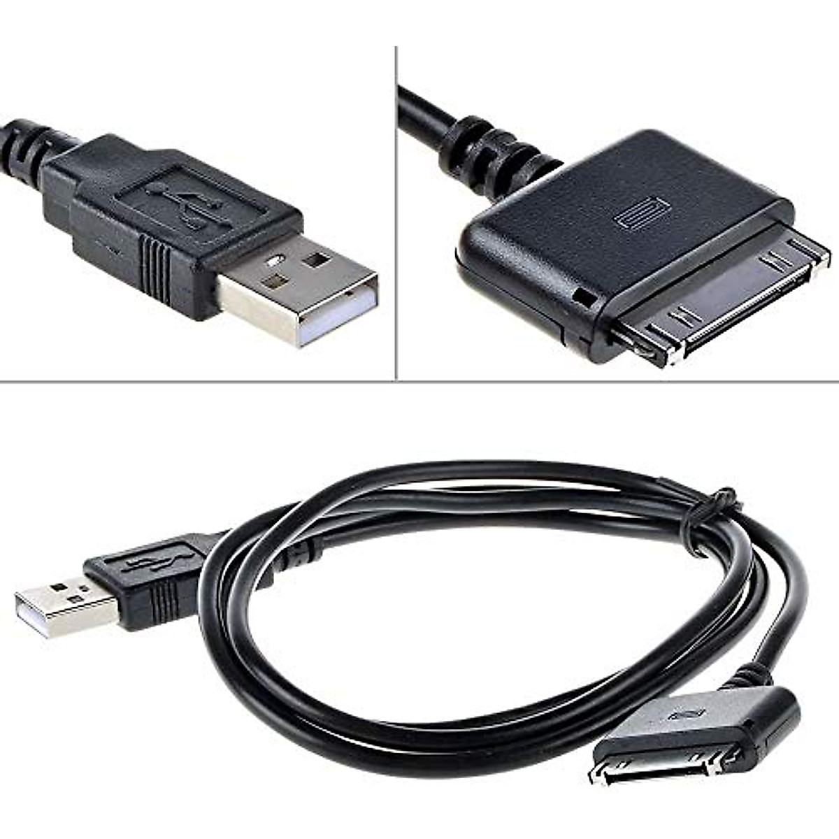 eLUUGIE 2 Packs 6ft Replacement USB Data Charging Cable for Barnes and Noble Nook HD HD Plus Tablet 7" 9" Nook HD USB Charging Cable Barnes and Noble Nook Charger Cord (6ft)