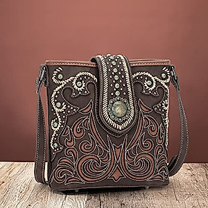 Montana West Concho Collection Crossbody Bag for Women Fashion Top Handle Bag Western Purses and Handbags MW1061G-9360CF