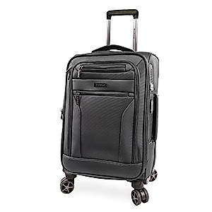 Brookstone Luggage Harbor Spinner Suitcase, Dark Charcoal, Carry-On
