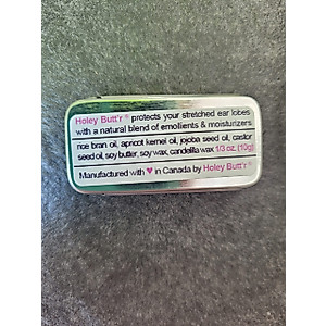 Zaya Body Jewelry .35 oz Tin of Holey Butt'r Vegan Ear Gauge Stretching Lobe Cream