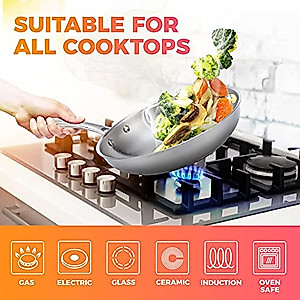 Mueller Pots and Pans Set 17-Piece, Ultra-Clad Pro Stainless Steel Cookware Set, Ergonomic and EverCool Stainless Steel Handle, Includes Saucepans, Skillets, Dutch Oven, Stockpot, Steamer and More