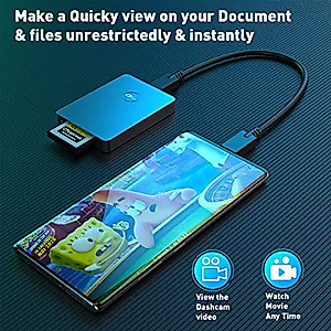 CFexpress Card Reader, Rocketek USB 3.1 Gen 2 10Gbps CFexpress Reader, Portable Aluminum CFexpress Memory Card Adapter Thunderbolt 3 Port Connection Support Android/Windows/Mac OS1