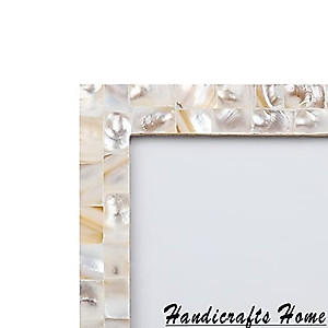 Handicrafts Home Decorative Picture Frame Wooden Photo Frame and Collage (Mop White, 4x6)