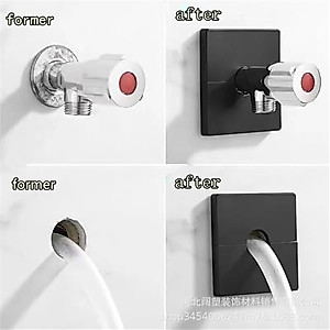 Wall Split Flange Plumbing Cover Plates Square Shower Arm Escutcheon Plate Pipe Flange Cover for Fixed Shower Head Faucet Standard Pipes (12mm/0.47in)