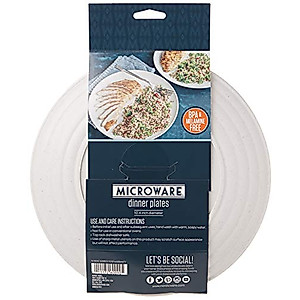 Nordic Ware Polypropylene Plates Microwave Serveware, 10", White