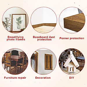 Wood Grain Repair Tape, 2.2 Inch x 15ft Wood Colored Trim Wood Effect Duct Tape Self-Adhesive Simulated Wood Patch Tape for Tables, Doors, Windows, Floors (Brown)