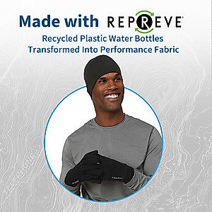 TrailHeads Men’s Running Gloves - Black Touchscreen Gloves - Lightweight Gloves - medium